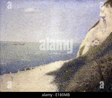 Georges Pierre Seurat, or Georges Seurat painting, "Beach at Gravelines ...