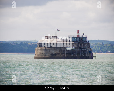 Spit Bank Fort in the Solent the smallest in a chain of 19th C ...