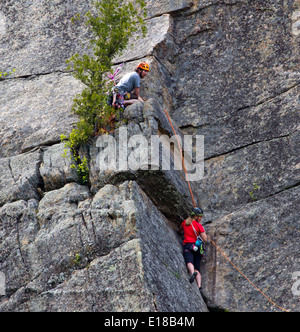 Cliff climbing in the Adirondack State Park New York USA America Stock ...