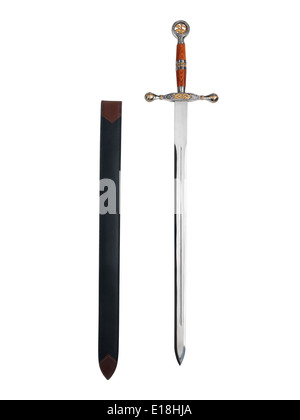 Fantasy sword and sheath isolated on white background with clipping ...