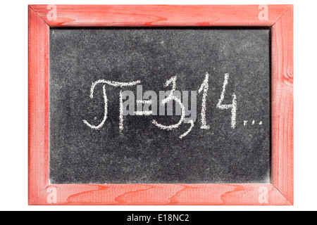 pi number handwritten on isolated vintage blackboard Stock Photo - Alamy