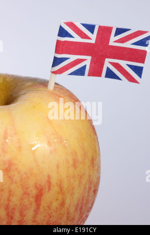 A Red Apple With British Union Jack Flag Stock Photo - Alamy