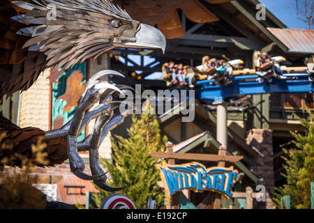 Wild Eagle, America's first wing coaster, is pictured in Dollywood theme park in Pigeon Forge ...