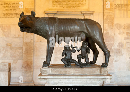 romulus and remus statue at the musei capitolini museum in rome Stock ...
