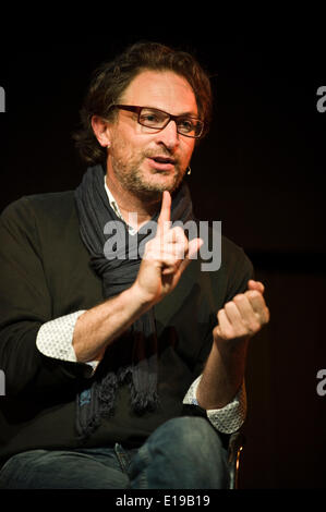 Marcus Sedgwick children's author & illustrator speaking at Hay ...