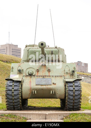 WWII M4 Sherman Tank at La Citadelle of Quebec National Historic Site ...
