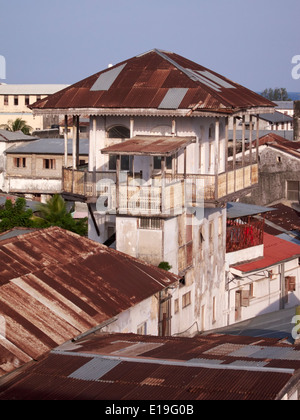 Zanzibar, Tanzania. Door to House of Tippu Tip, Stone Town. The door is ...