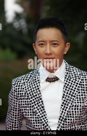 Chinese singer and actor Han Geng attends a press conference for the ...