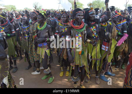 May 24, 2014 - Kapoeta, South Sudan, Africa - Toposa people live in the ...