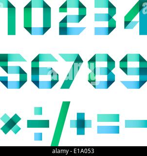 Set of paper cut festive symbols Holiday spring Easter signs egg in ...