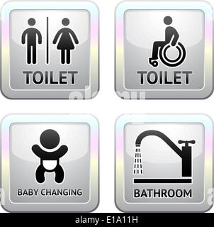 A set of pictograms for public toilet Stock Vector Image & Art - Alamy