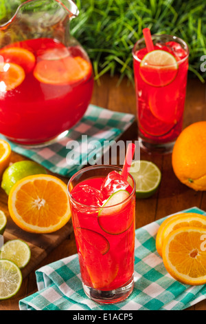 Refreshing Cold Fruit Punch with Berries and Oranges Stock Photo - Alamy