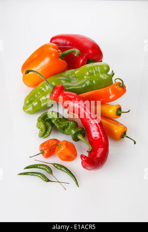 Sweet pepper (Capsicum), hot peppers, hot, in fire Stock Photo - Alamy
