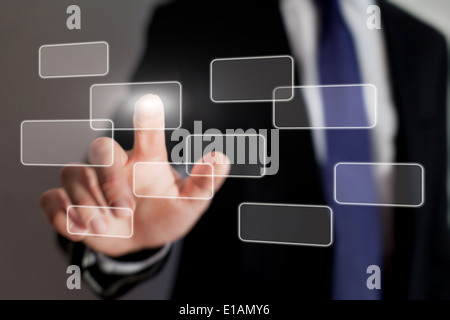 moving a touch screen interface Stock Photo - Alamy