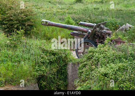 German howitzer, Grandcamp Maisy battery, D-Day site, Normandy Stock ...
