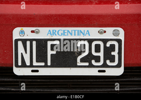 Argentinian Number Plate Stock Photo - Alamy