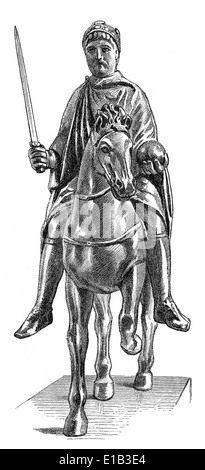 Charlemagne, wearing the Imperial Regalia, Charles the Great or Carolus ...