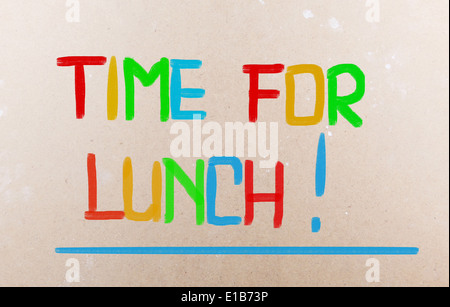 Time For Lunch Concept Stock Photo - Alamy