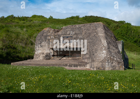 German bunker at WN-65 overlooking Omaha beach and still housing ...