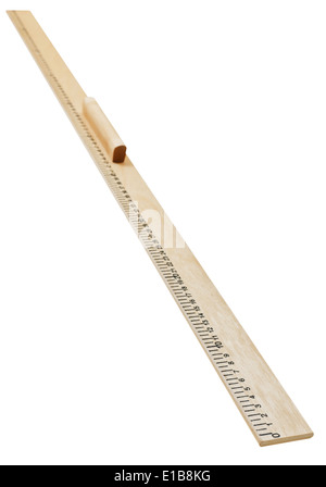 wooden meter ruler isolated on white background full view Stock Photo ...