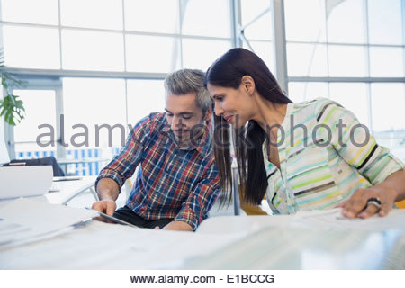 Business people working at desk Stock Photo - Alamy