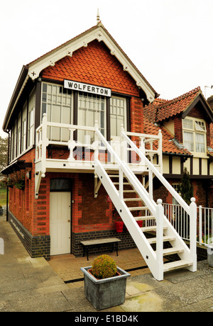 Wolferton Railway Station, Signal Box, preserved Victorian building ...