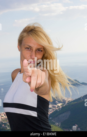 Finger pointing gesture, touching, showing. Index finger, pointer indicating, choose. Hand sign ...