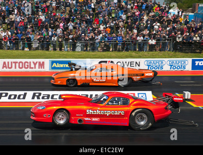 Pro Modified drag race. Santa Pod raceway, England, UK Stock Photo - Alamy