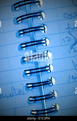 Note book spine Stock Photo - Alamy