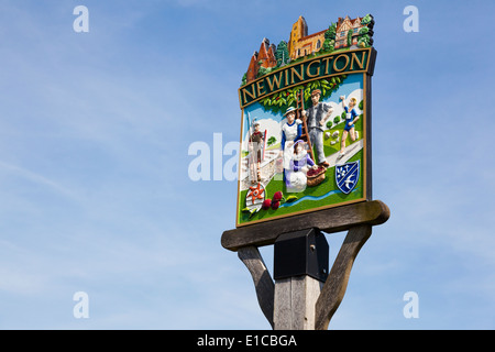Village sign, Newington, Kent, UK Stock Photo - Alamy