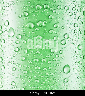 Water drops over a green background for creative poster design Stock ...