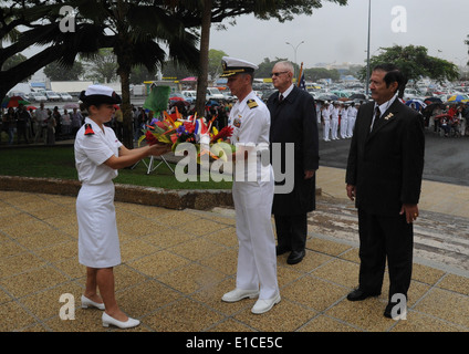 A U.S. Navy officer participates in the Marine Combat Fitness Test at ...