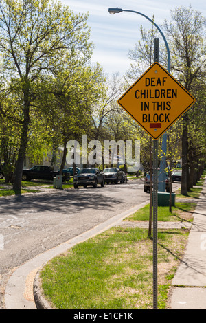 Deaf Children in Area Sign Stock Photo - Alamy