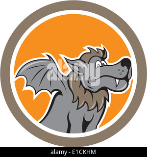 Illustration of kludde, a mythical monster with body of a wild dog with ...