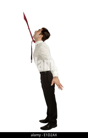 Business man pull the tie Stock Photo - Alamy