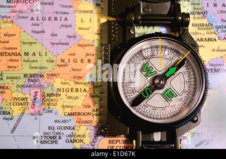 A map of Algeria and north Africa on a globe Stock Photo - Alamy