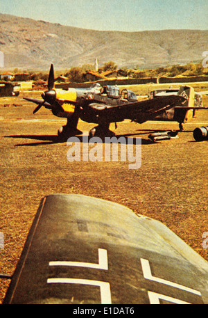 The Junkers Ju-87, also known as the Stuka, was a German dive bomber ...