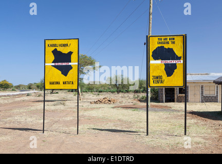 Famous signs when crossing the equator in Kenya Stock Photo - Alamy