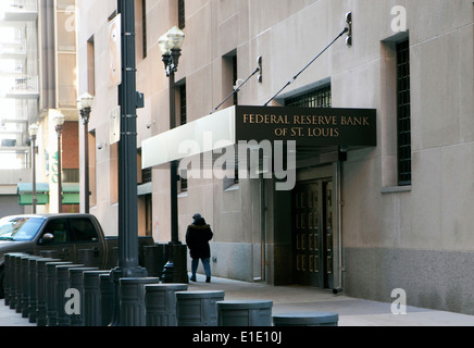 A view of the Federal Reserve of St Louis building in St Louis ...