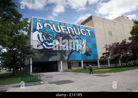 A view of a mural at the Aqueduct Racetrack in Queens, New York Stock ...