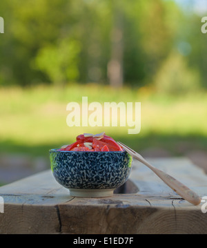 Marinated bell pepper paprika snack in the bowl Stock Photo - Alamy