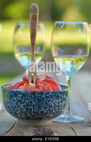 Marinated bell pepper paprika snack in the bowl Stock Photo - Alamy