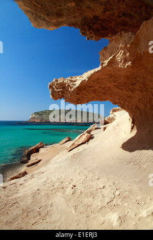 General view of Cala Conta beach Stock Photo - Alamy