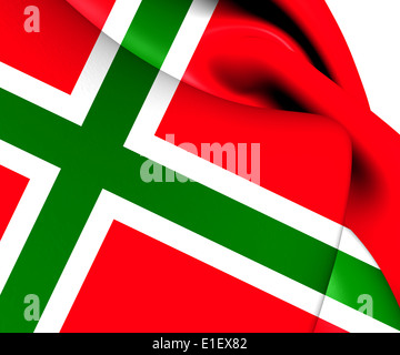 Flag of Bornholm, Denmark. Close Up Stock Photo - Alamy