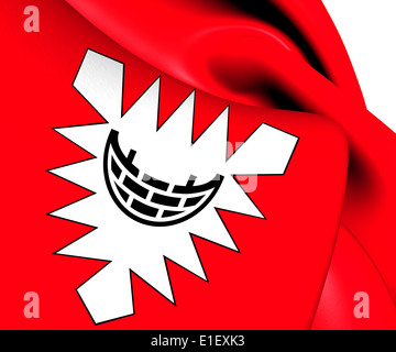 3D Flag of the Kiel, Germany. Close Up Stock Photo - Alamy
