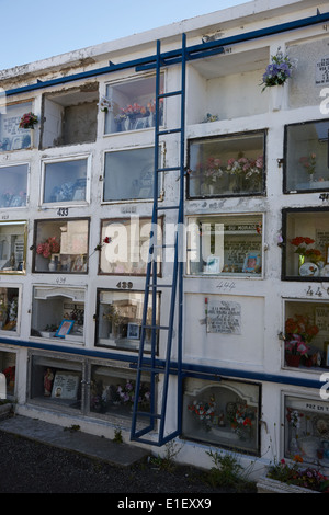 vertically stacked tombs in cemetery of Punta Arenas Chile Stock Photo ...