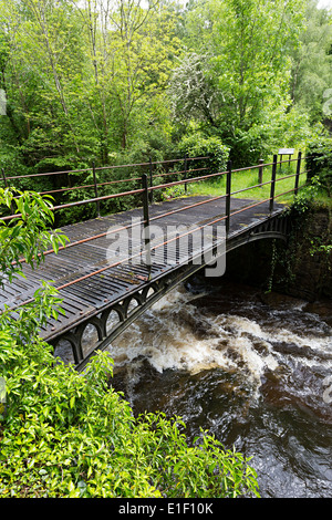 Iron bridge built in 1824 at the Clydach ironworks, Clydach Gorge ...