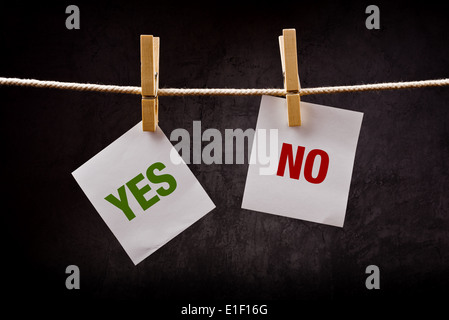 Yes No Answer Questionnaire Concept Stock Photo - Alamy