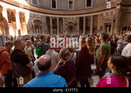 Rome. Italy. Crowds of tourists inside the Roman Colosseum Stock Photo ...