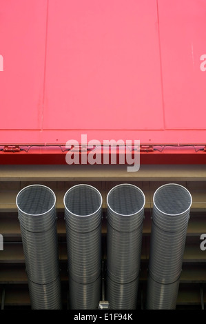 Ventilation tubes for air-conditioning, Construction materials Stock ...